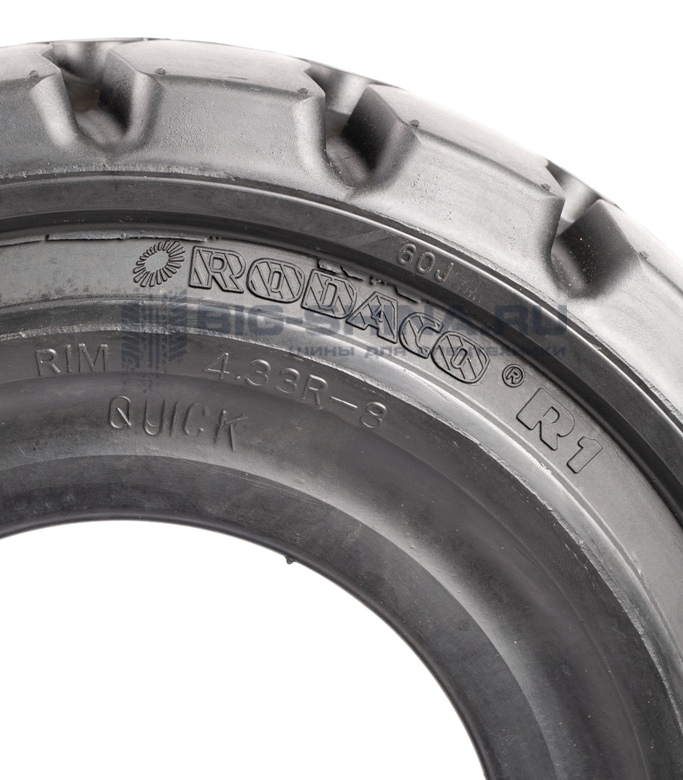 Шина цельнолитая RODACO R1 16x6-8/4.33 (с бортом)